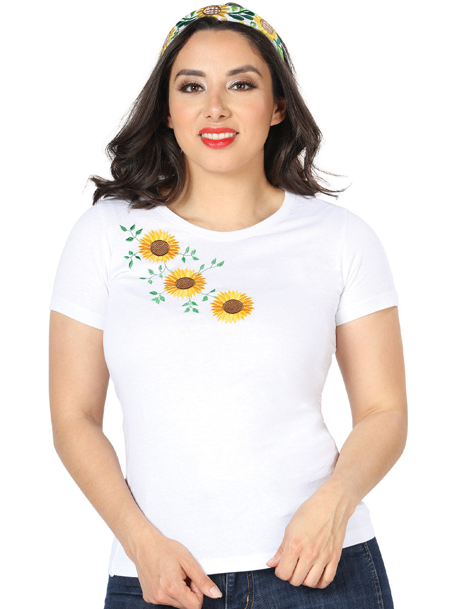 Artisanal Embroidered T Shirt White 602745 – El General Western Wear