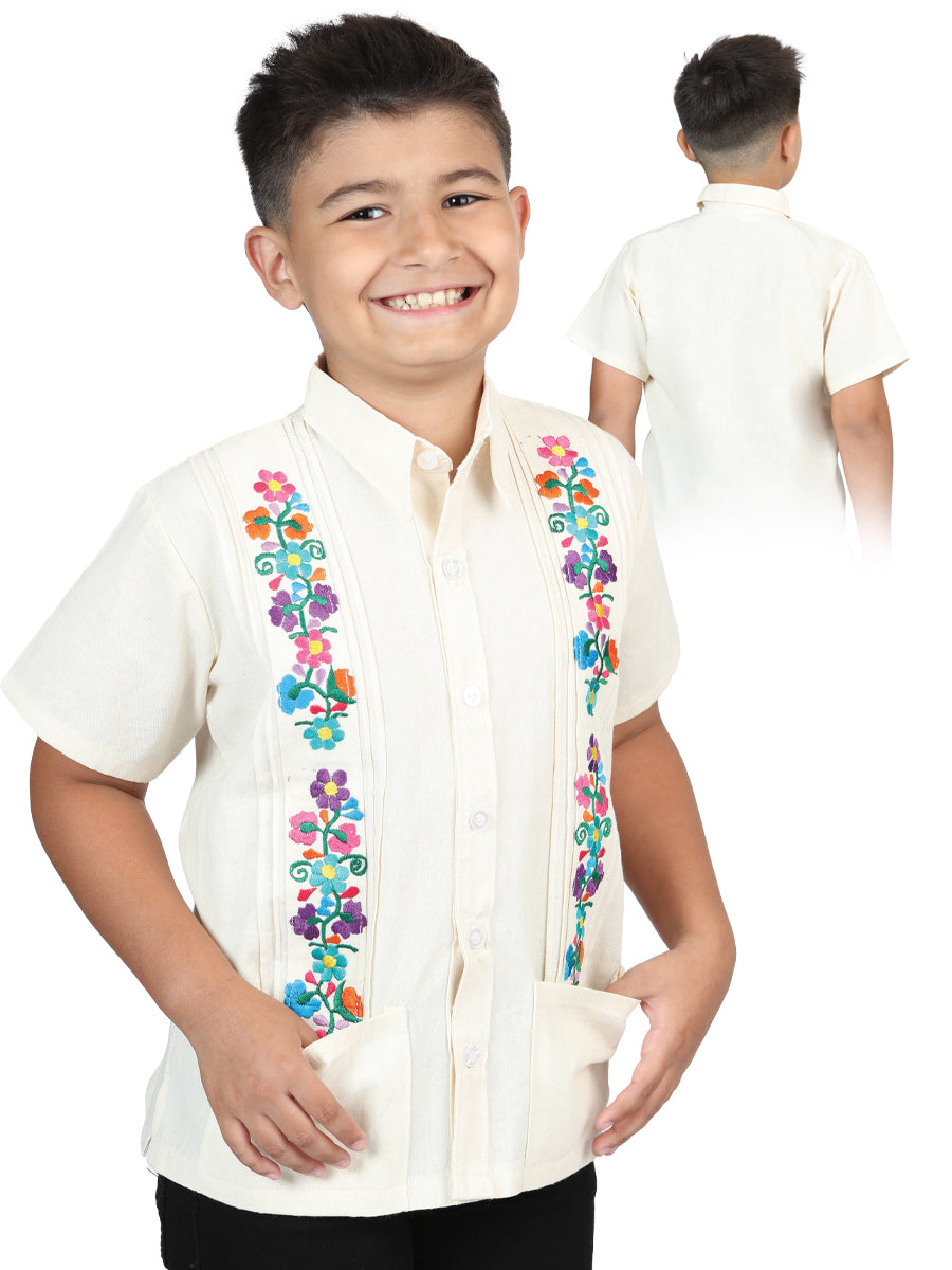 Artisanal Embroidered Shirt 100% Cotton Beige 603979 – El General ...