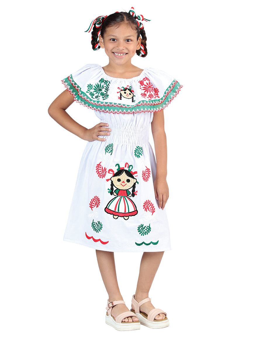 Artisanal Dress Lele 100% Cotton White 603993 – El General Express